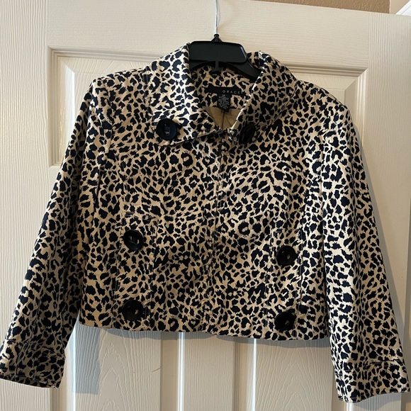 Grace | Jackets & Coats | Leopard Print Crop Top Jacket Cute Jacket ...